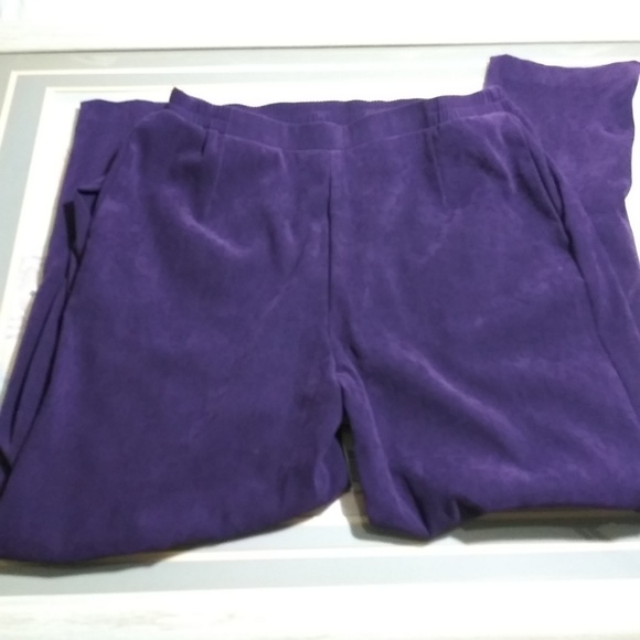 TanJay | Pants & Jumpsuits | Tanjay Purple Suede Velvet Stretch Pants ...
